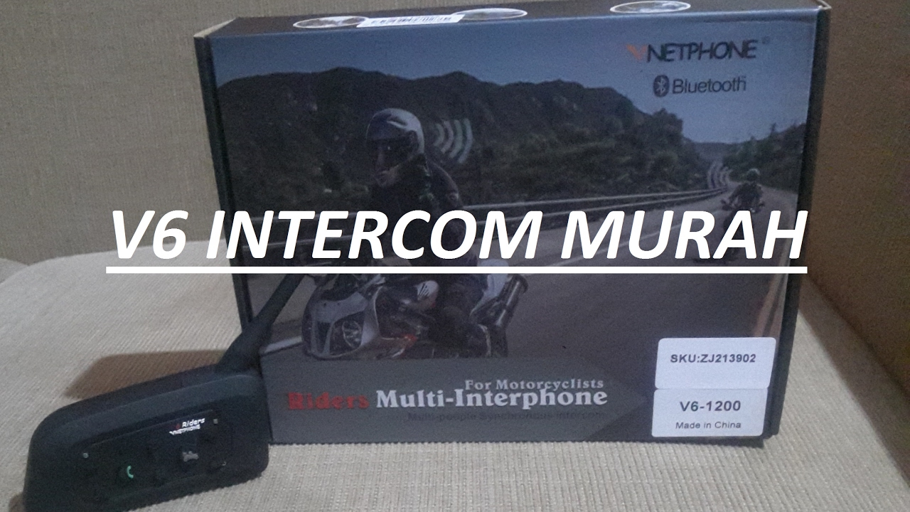 V6 intercom | unboxing and review gear helm intercom murah - YouTube