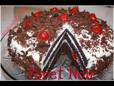 Recette de gateau foret noire/ Black forest cake-Sousoukitchen - YouTube
