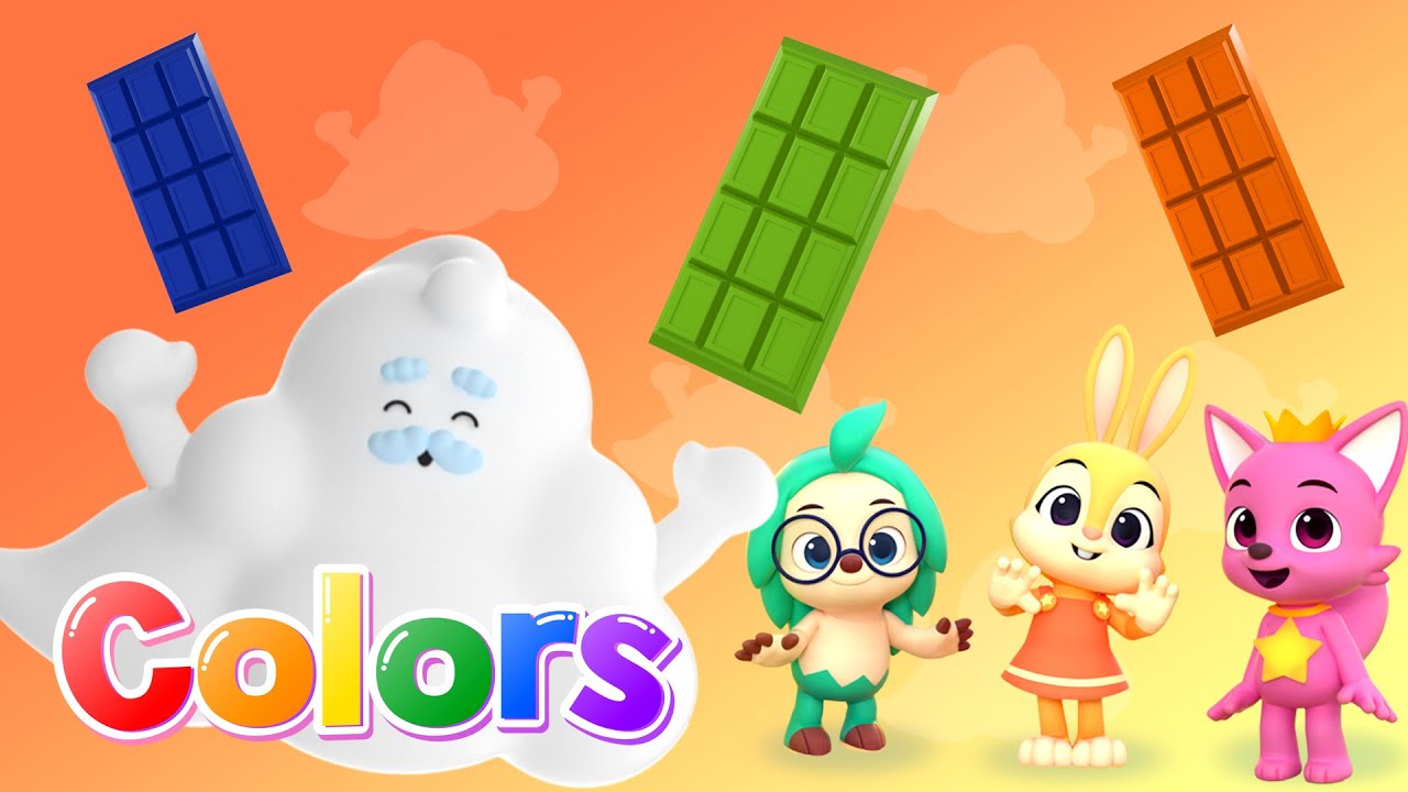 🌈Learn Colors with Hogi & Pinkfong | Chocolate | Snacks and Desserts ...