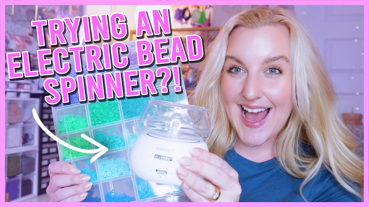 how to use an electric bead spinner with seed and clay beads 🤭 NEW ...