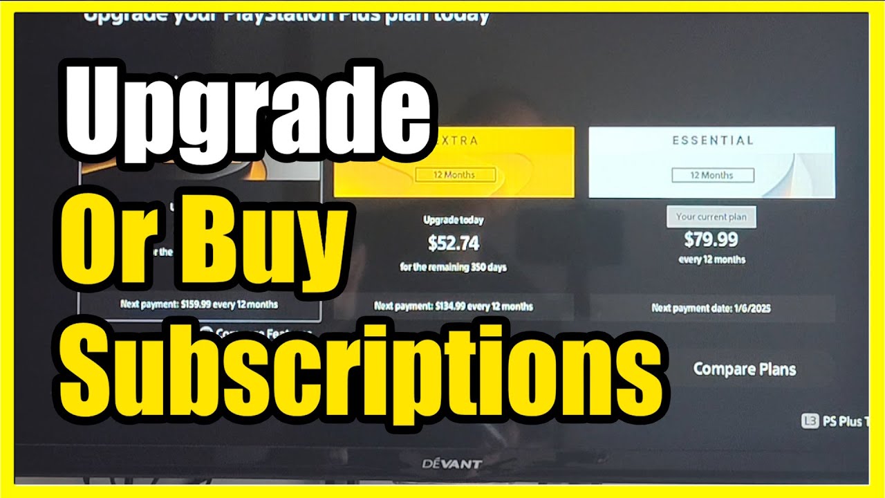 How to Upgrade or Buy PS Plus & Other Subscriptions on PS5 Console ...