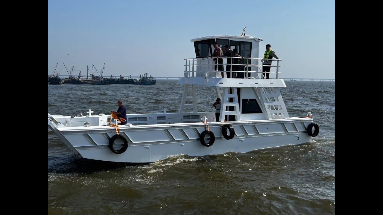 Gospel Boat 12m 40ft landing craft boat 10 tons loading capacity - YouTube