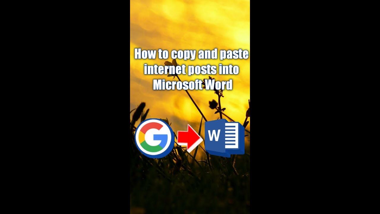 How to copy and paste internet into Microsoft Word #Shorts - YouTube