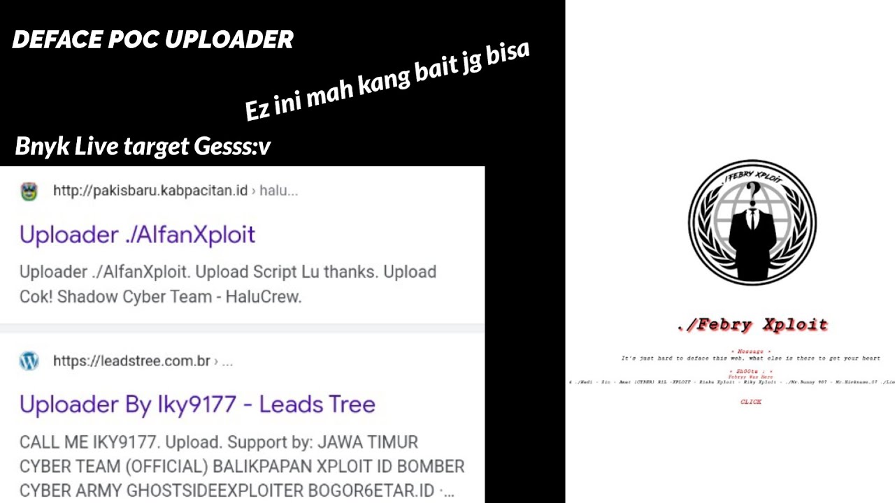 DEFACE POC DORKING UPLOADER - YouTube