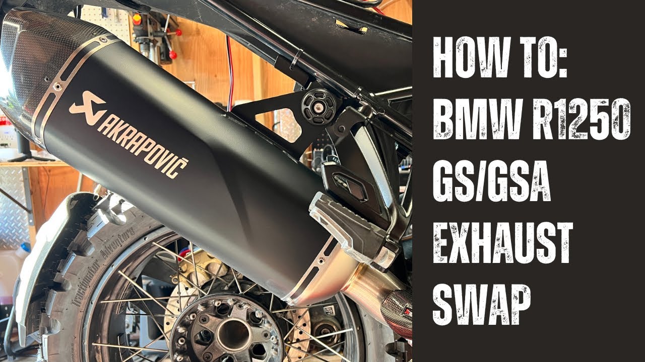 How to: Remove and Install a BMW R1200/1250 GS/GSA Exhaust - YouTube
