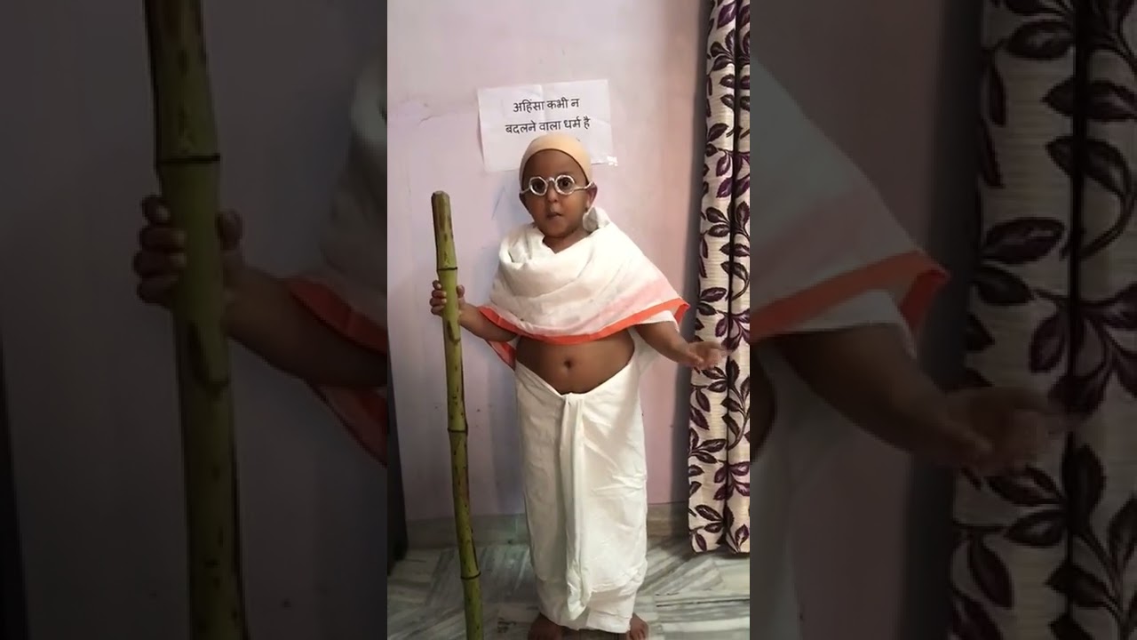 Ishmit as Sh. Mahatma Gandhi ji - Dress-up and Famous Personality - YouTube
