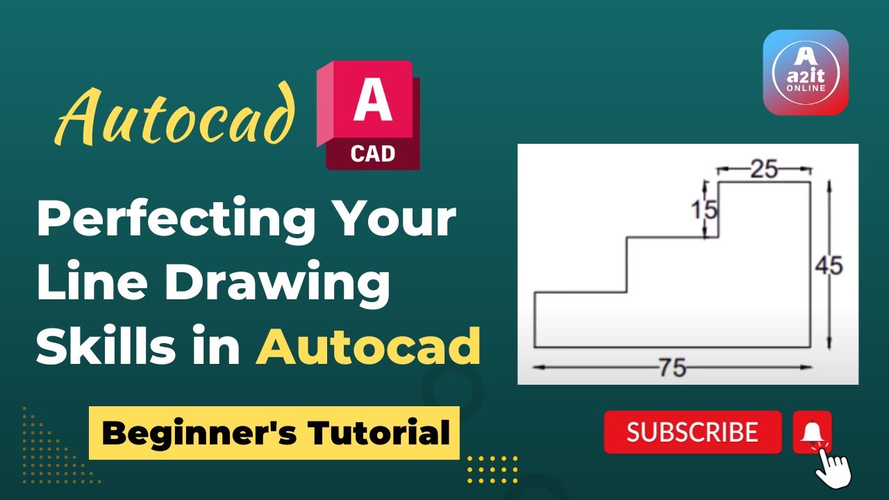 AutoCAD Basic line drawing for beginners - YouTube