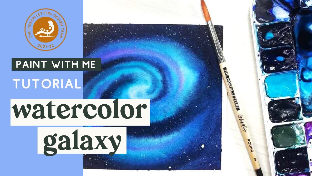 How to Paint a Watercolor Galaxy - YouTube