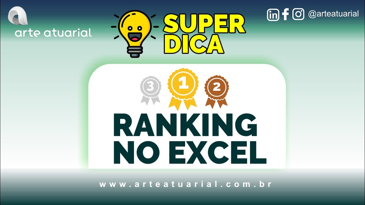 Como fazer RANKING no Excel ? - YouTube