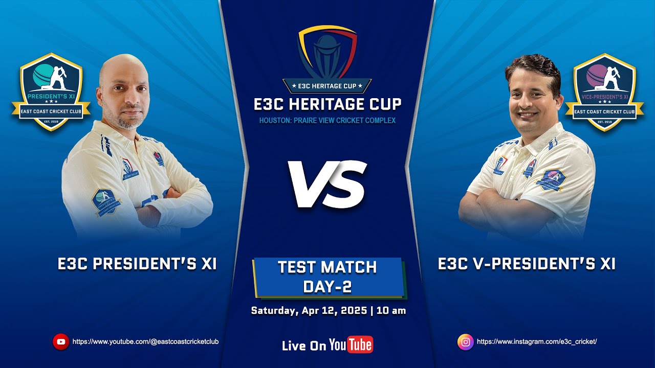 Test Match: E3C President's XI vs E3C V.President's XI - Day 2 - YouTube