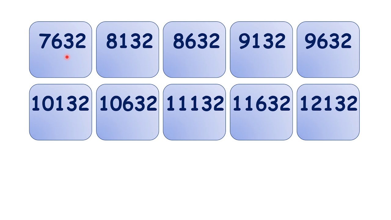 Count on in steps of 500 - YouTube