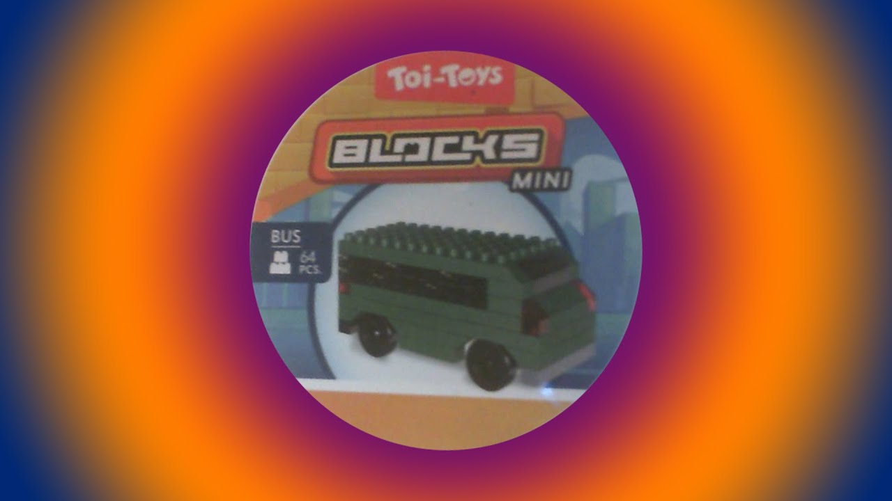 montage mini blocks toi toys bus vert (action) - YouTube