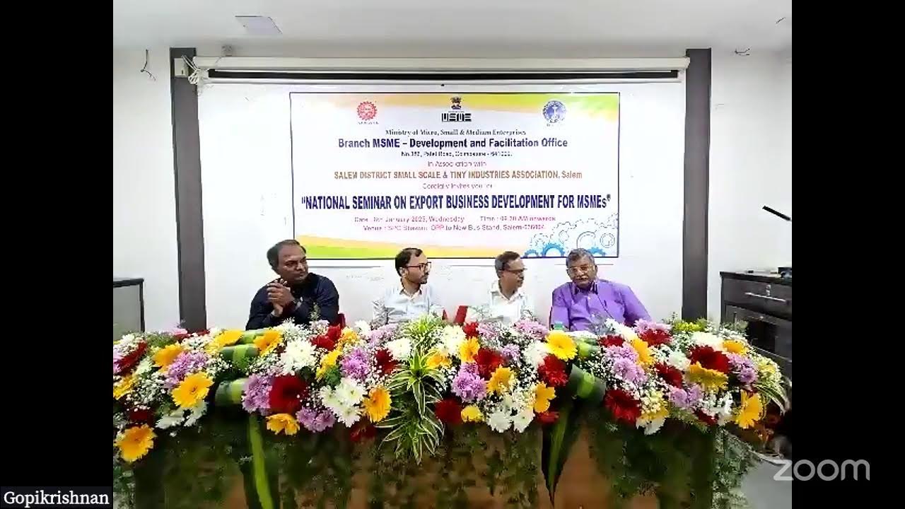 NATIONAL SEMINAR ON EXPORT BUSINESS DEVELOPMENT FOR MSMEs - YouTube