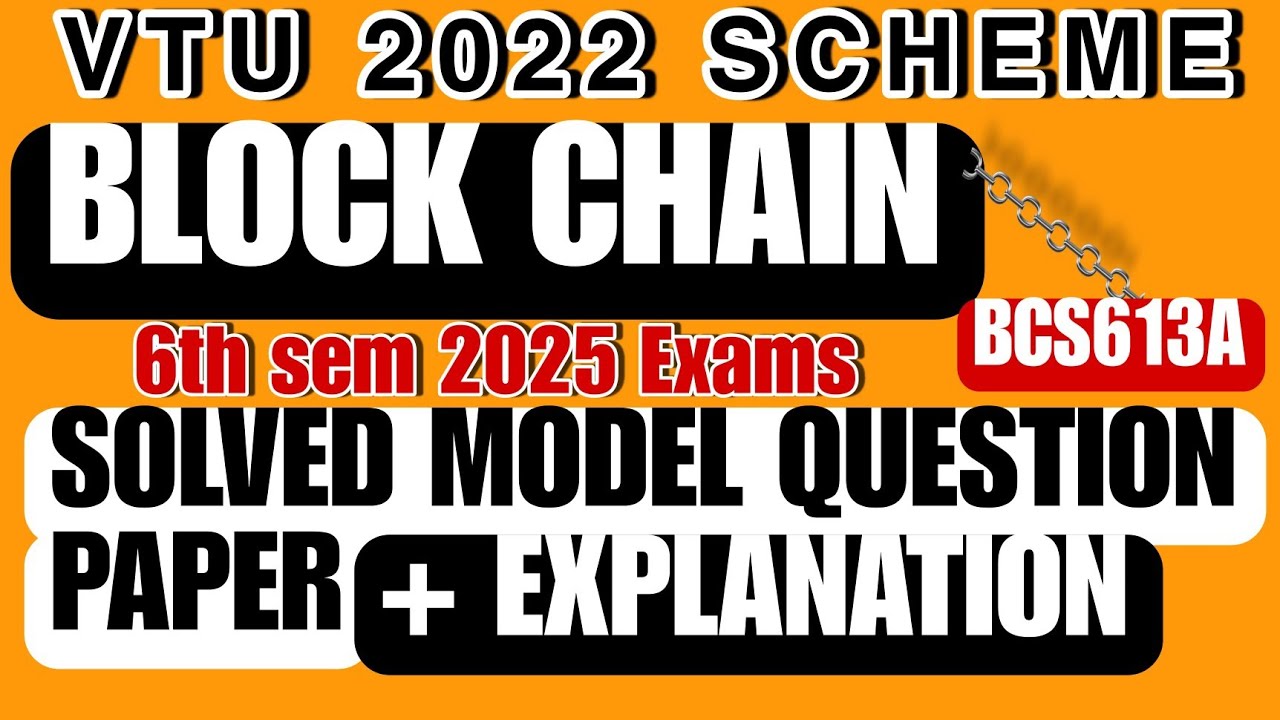 Block Chain BCS613A VTU 6th sem || Most Important Questions || CSE ...