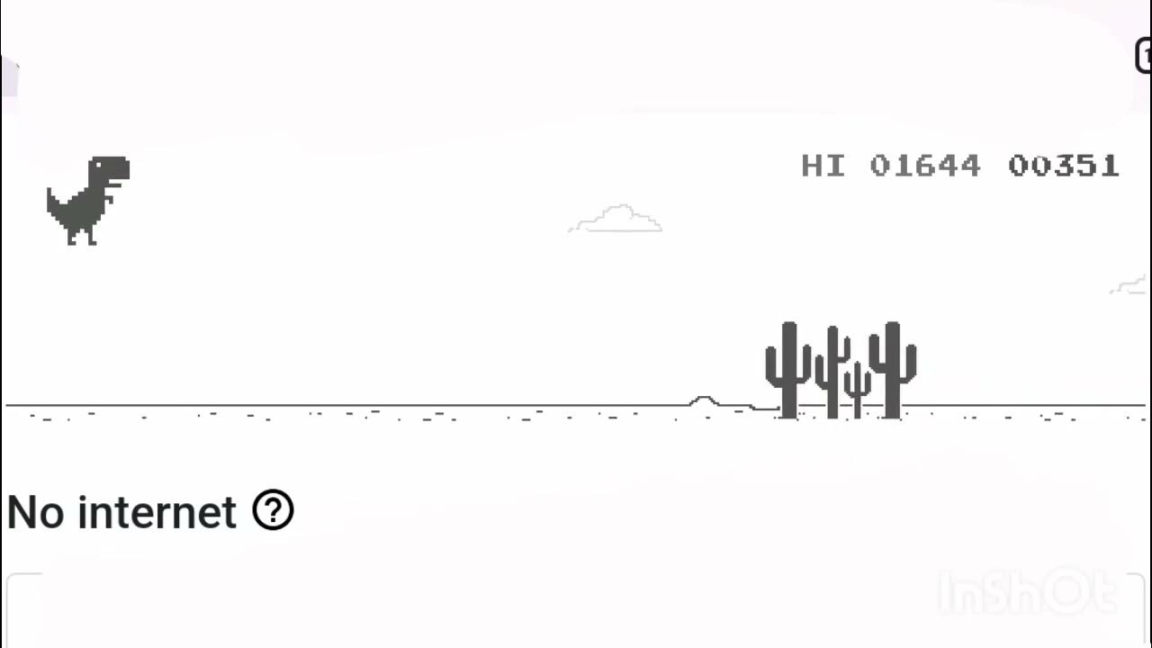 playing chrome dinosaur to 1000 - YouTube