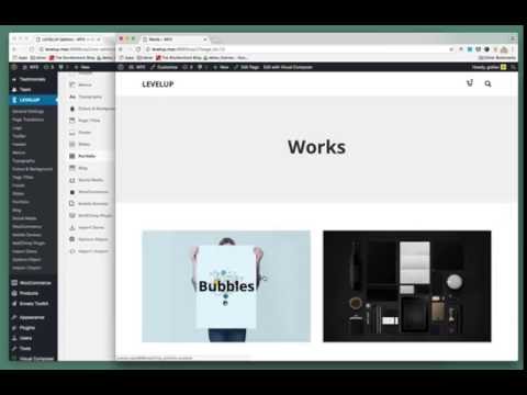 Portfolio - How to make | LEVELUP WordPress Theme - YouTube