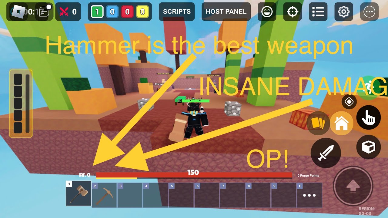 The HAMMER is the BEST Weapon in Roblox Bedwars… - YouTube