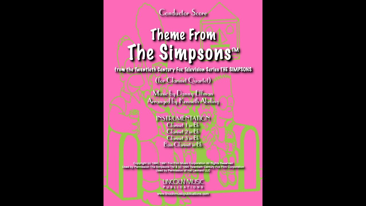Theme from The Simpsons (for Clarinet Quartet) - YouTube