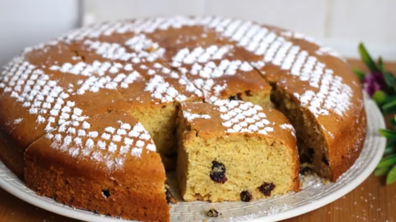 Fanuropita - how to make flufy vegan (fasting) cake - YouTube