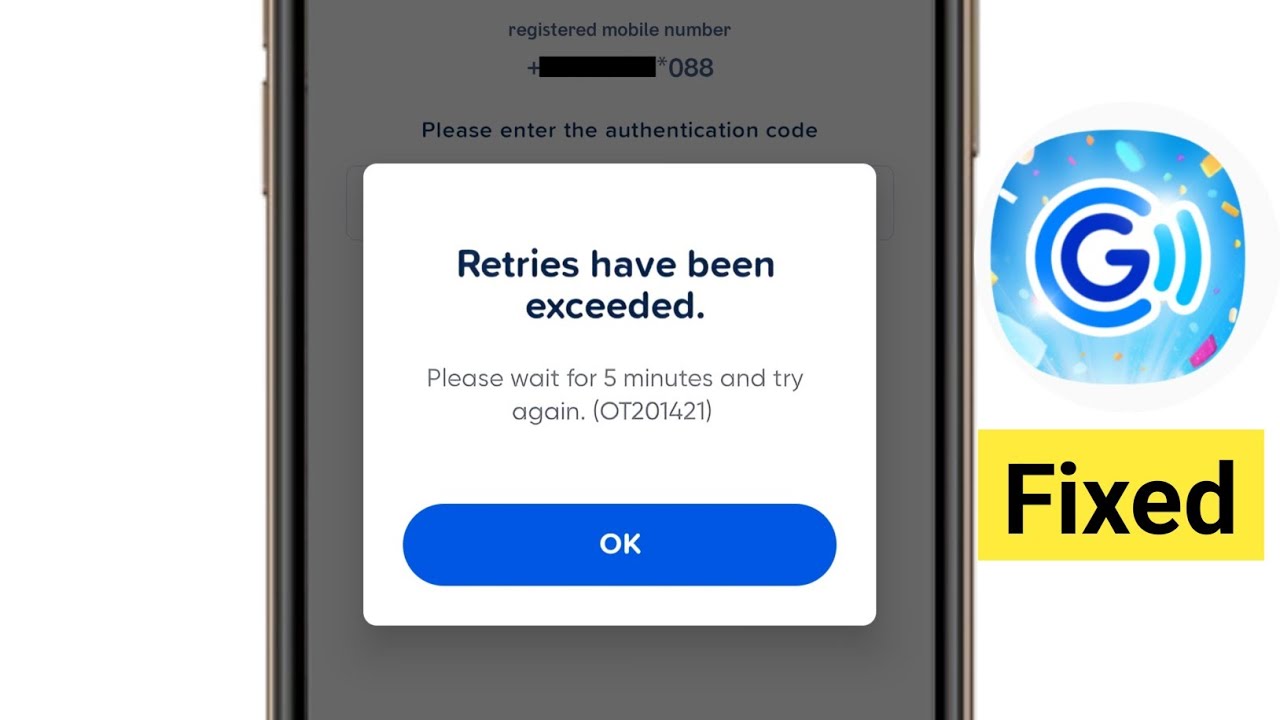 Fix Retries have been exceeded Problem On GCash || Gcash Problem - YouTube