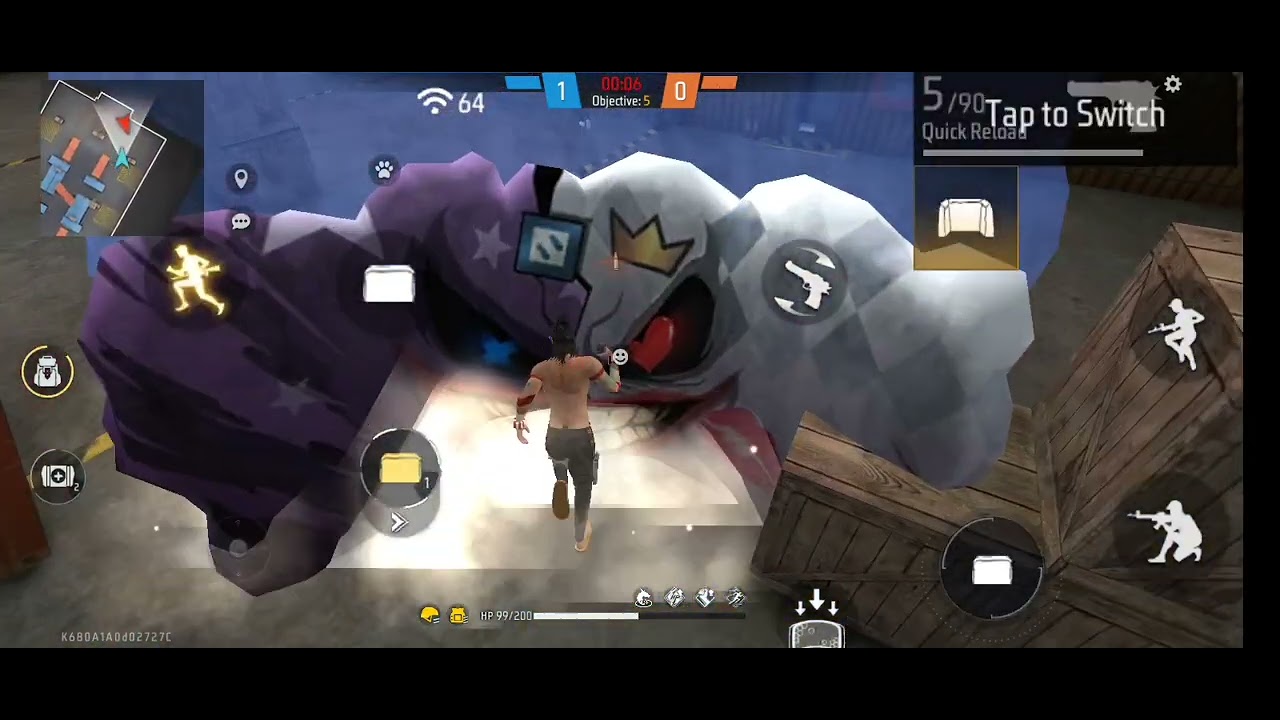 free fire gameplay king - YouTube