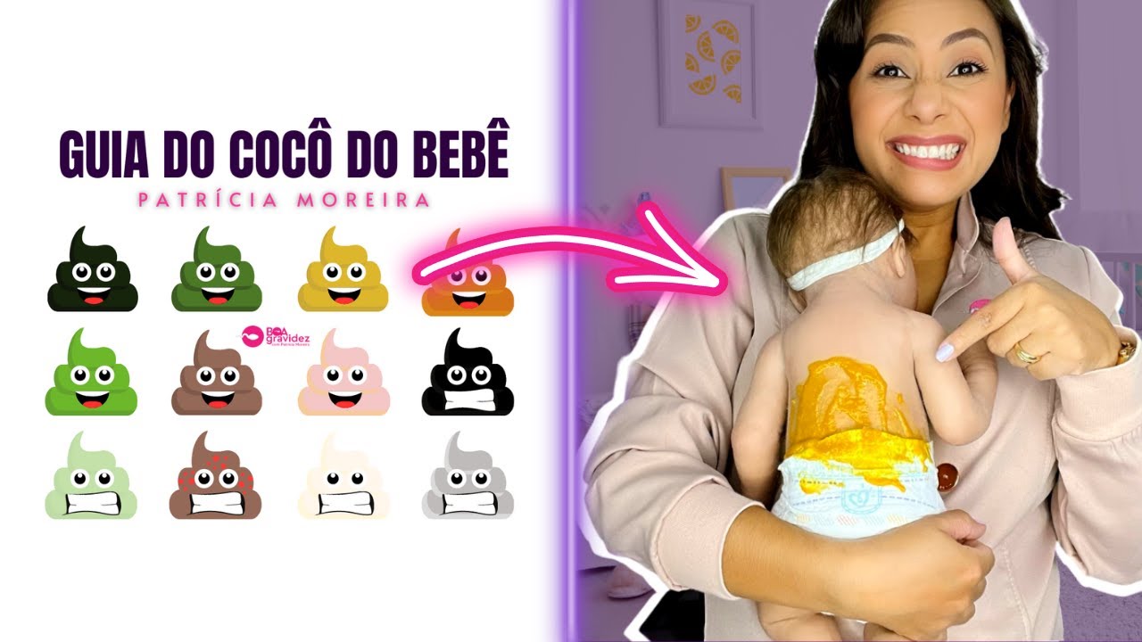 FRALDA VAZANDO! Guia do cocô do bebê, entenda as cores - YouTube