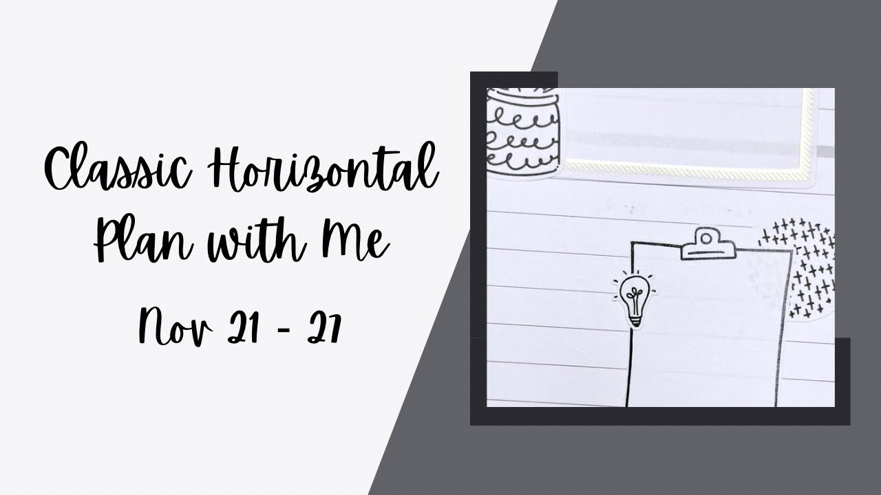 Classic Horizontal Plan with Me || more journaling - YouTube