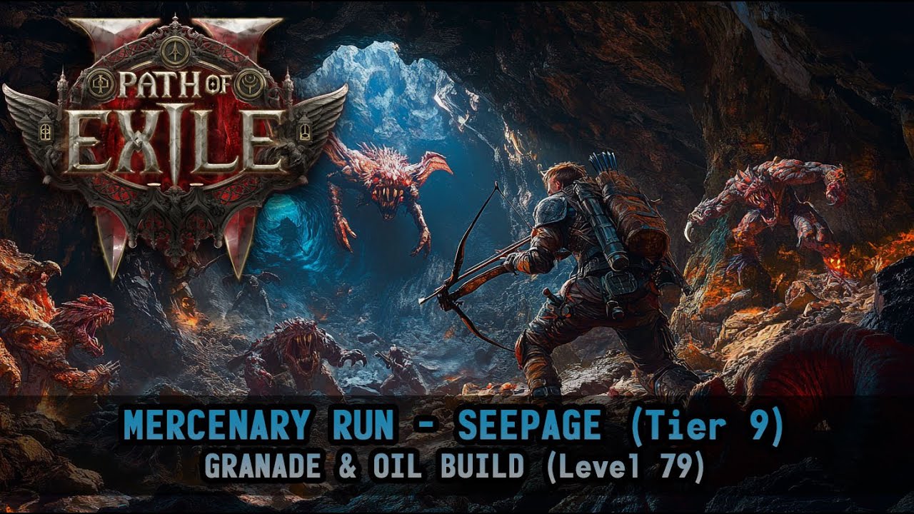 Path of Exile 2 - Mercenary Grenade & Oil Build - Seepage Map (Tier 9 ...