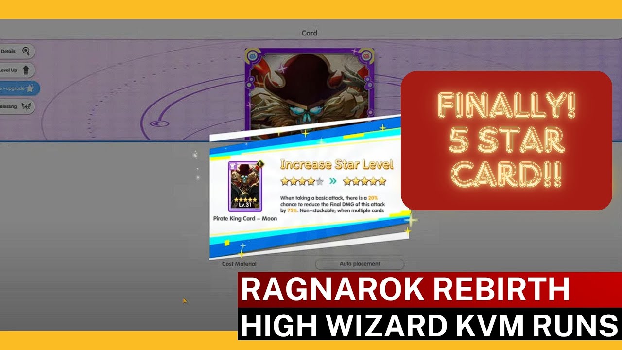 [Ragnarok Rebirth] Epic 5-Star Card Upgrade Success + Top 6 Fun KVM ...