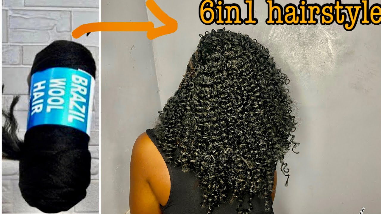 A very versatile curly crochet hairstyles with Brazilian wool ...