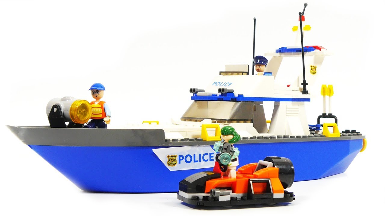 Sluban M38-B0657 Police boat | Police playset for LEGO FANS - YouTube