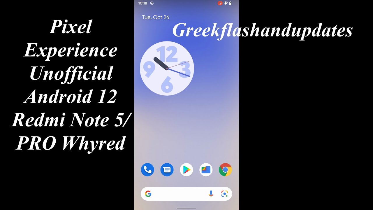 Pixel Experience Unofficial Android 12 Redmi Note 5/PRO Whyred - YouTube