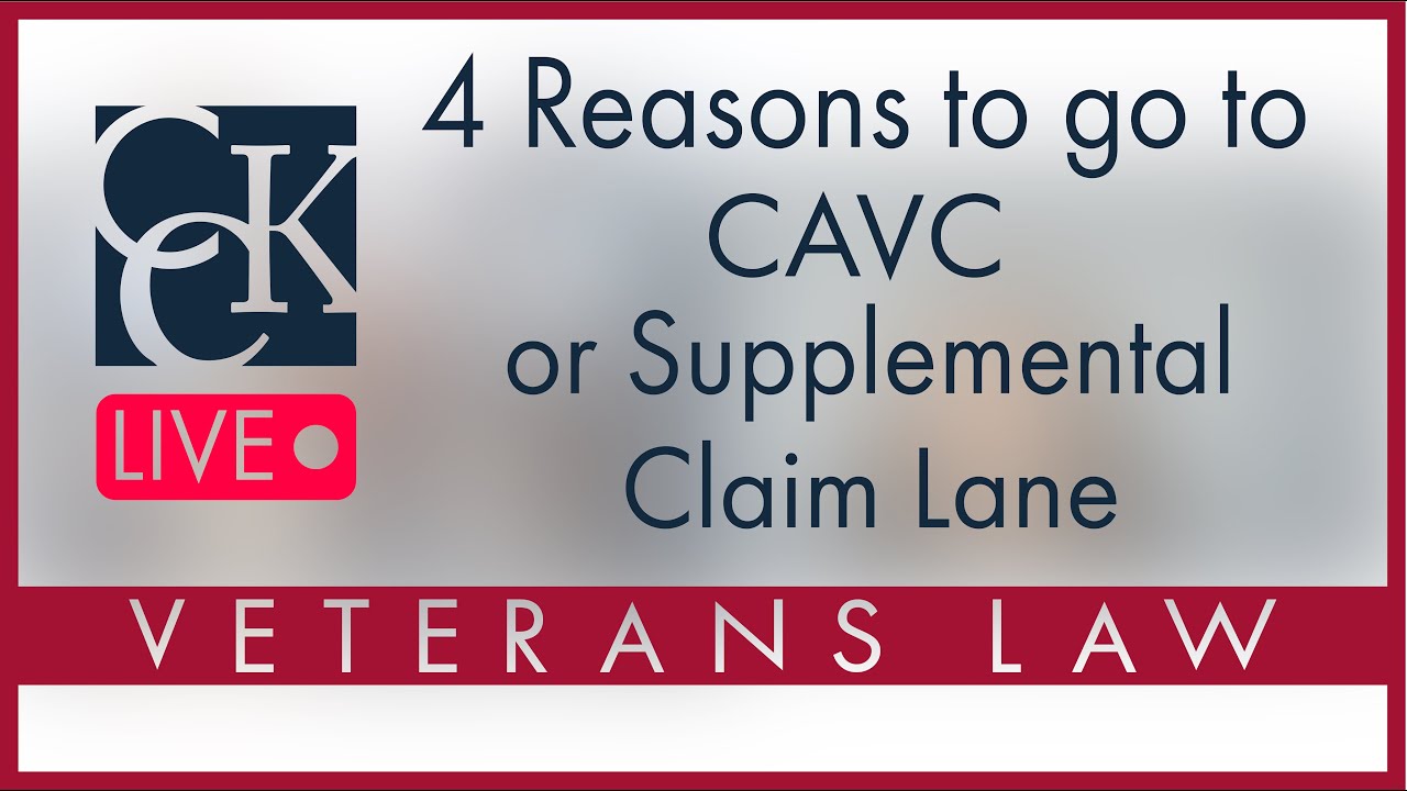 4 Reasons to Appeal to the CAVC vs. Supplemental Claim Lane: VA Claims ...