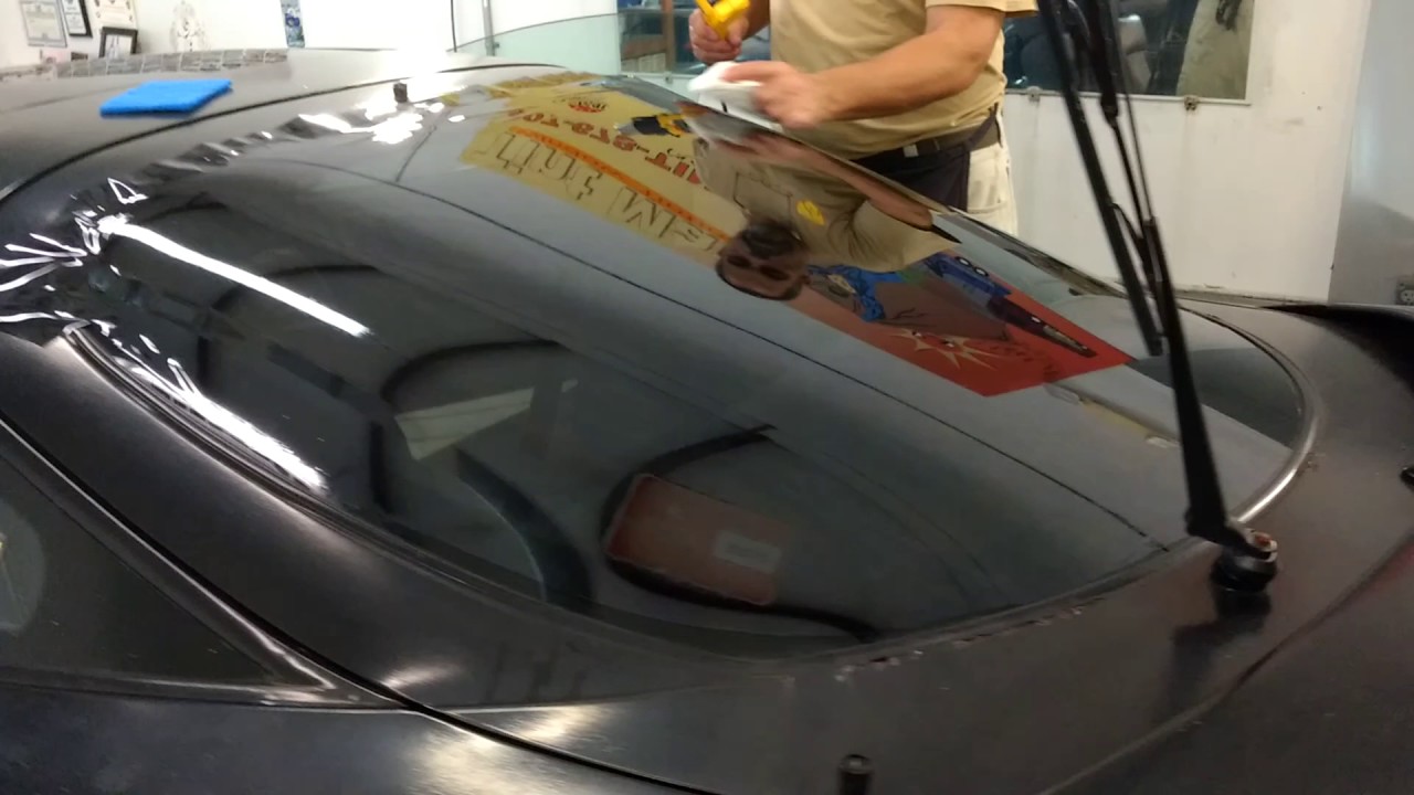 Explains Tint Man Window Tinting while Tinting 1996 Eclipse - YouTube