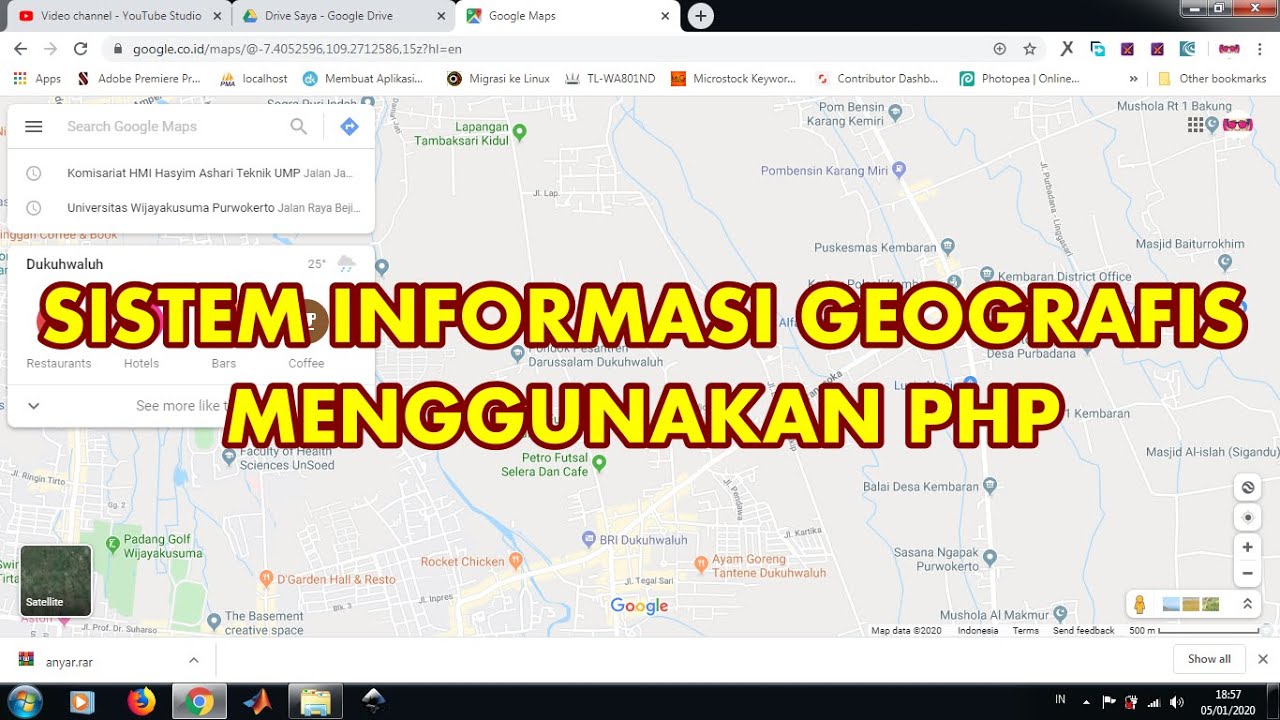 Penerapan Sistem Informasi Geografis Sederhana menggunakan PHP - YouTube