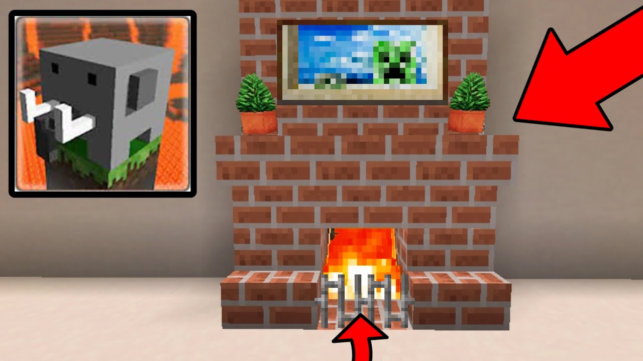 How To Make WORKING FIREPLACE in Craftsman Building Craft - YouTube