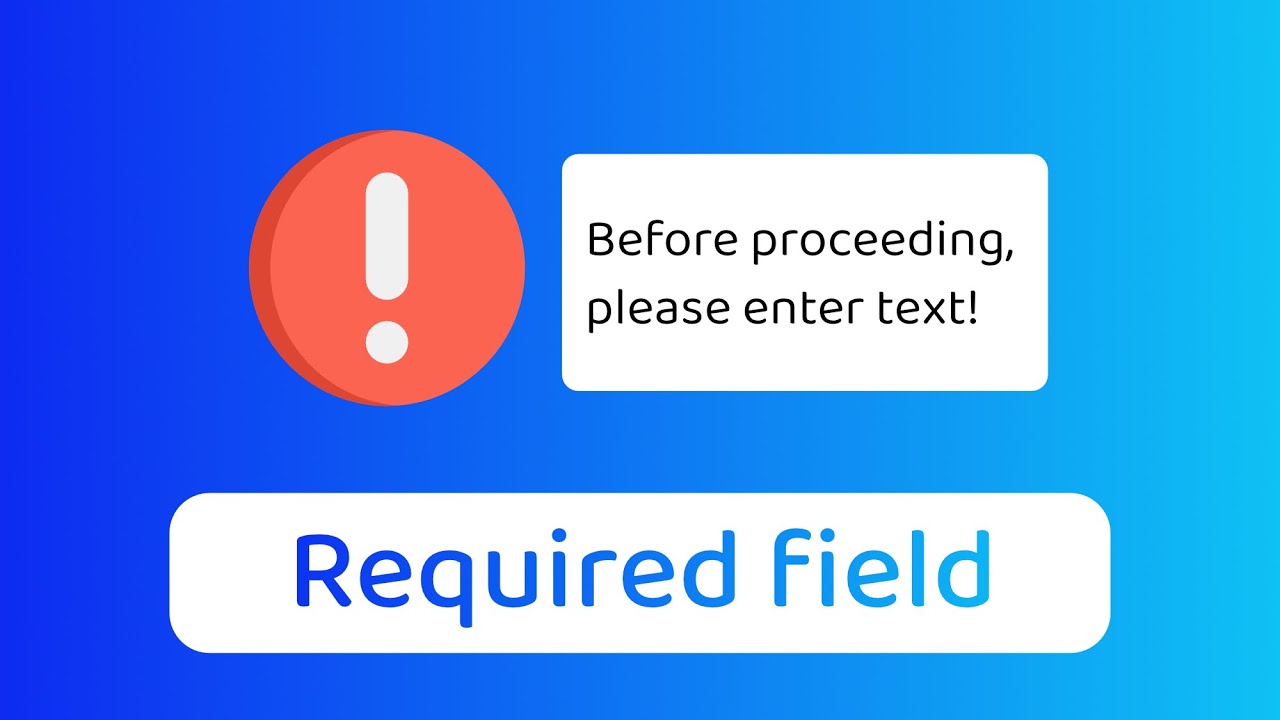 How to make the Textbox required - YouTube