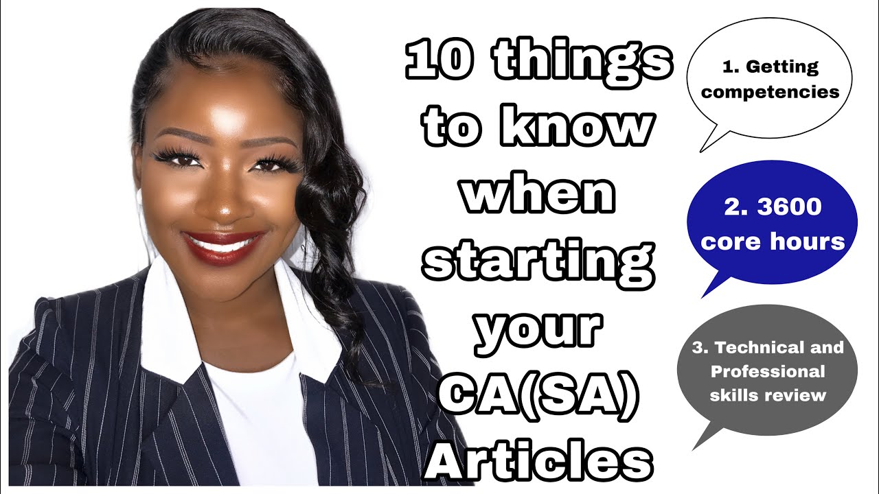 10 Things to KNOW when starting your CA(SA) articles || Journey to CA ...