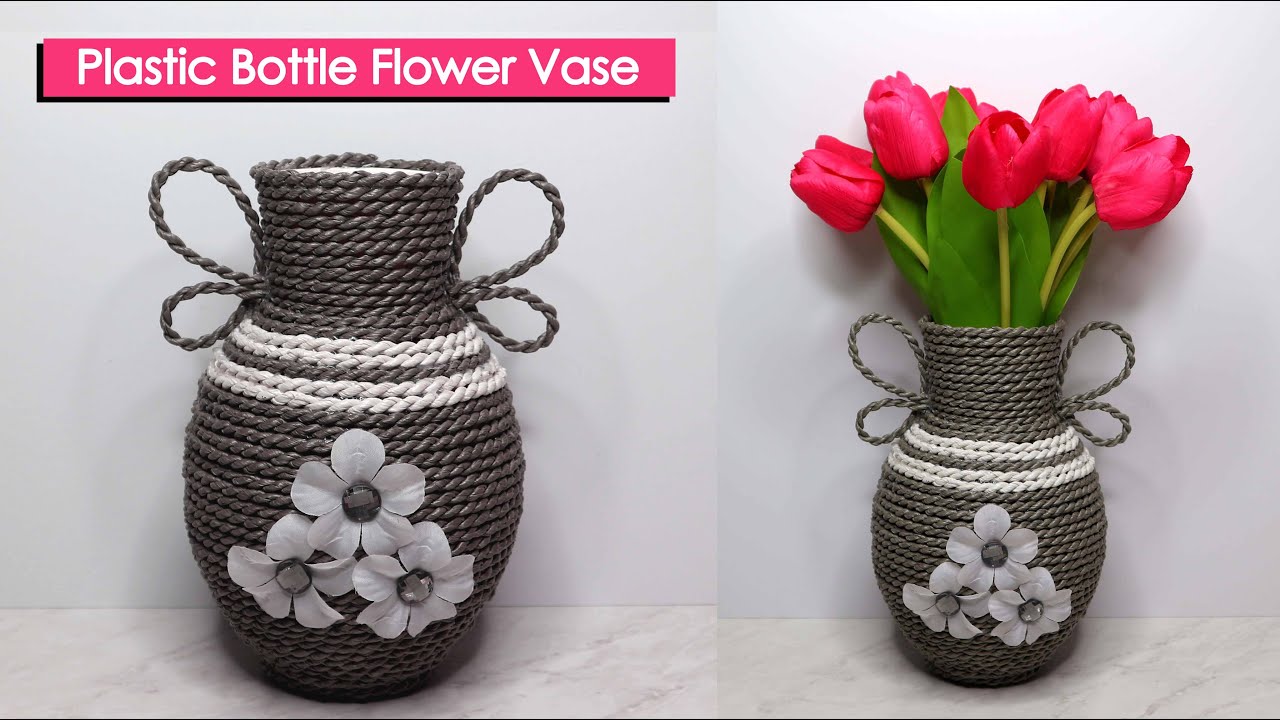 DIY Plastic Bottle Flower Vase Ideas | Best Out of Waste | Vas bunga ...