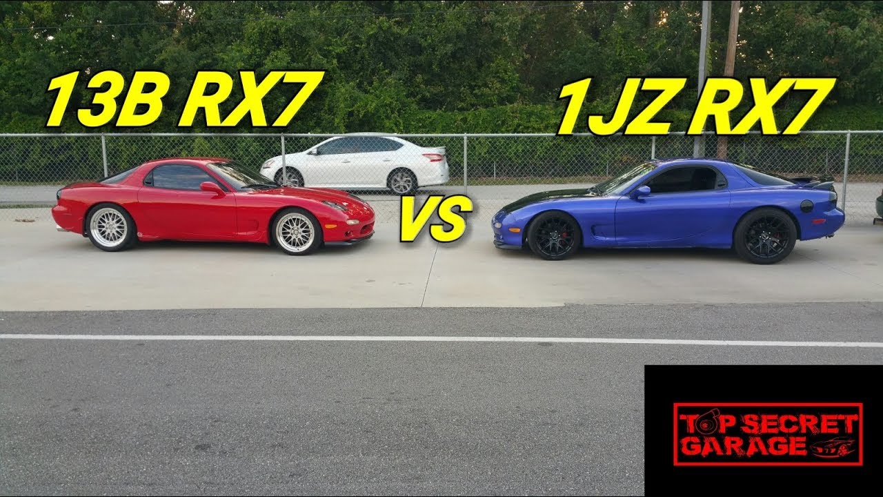 1JZ RX7 FD VS 13B RX7 FD - YouTube
