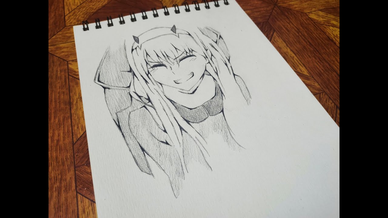 Drawing - Zero Two [Darling In The Franxx] - YouTube
