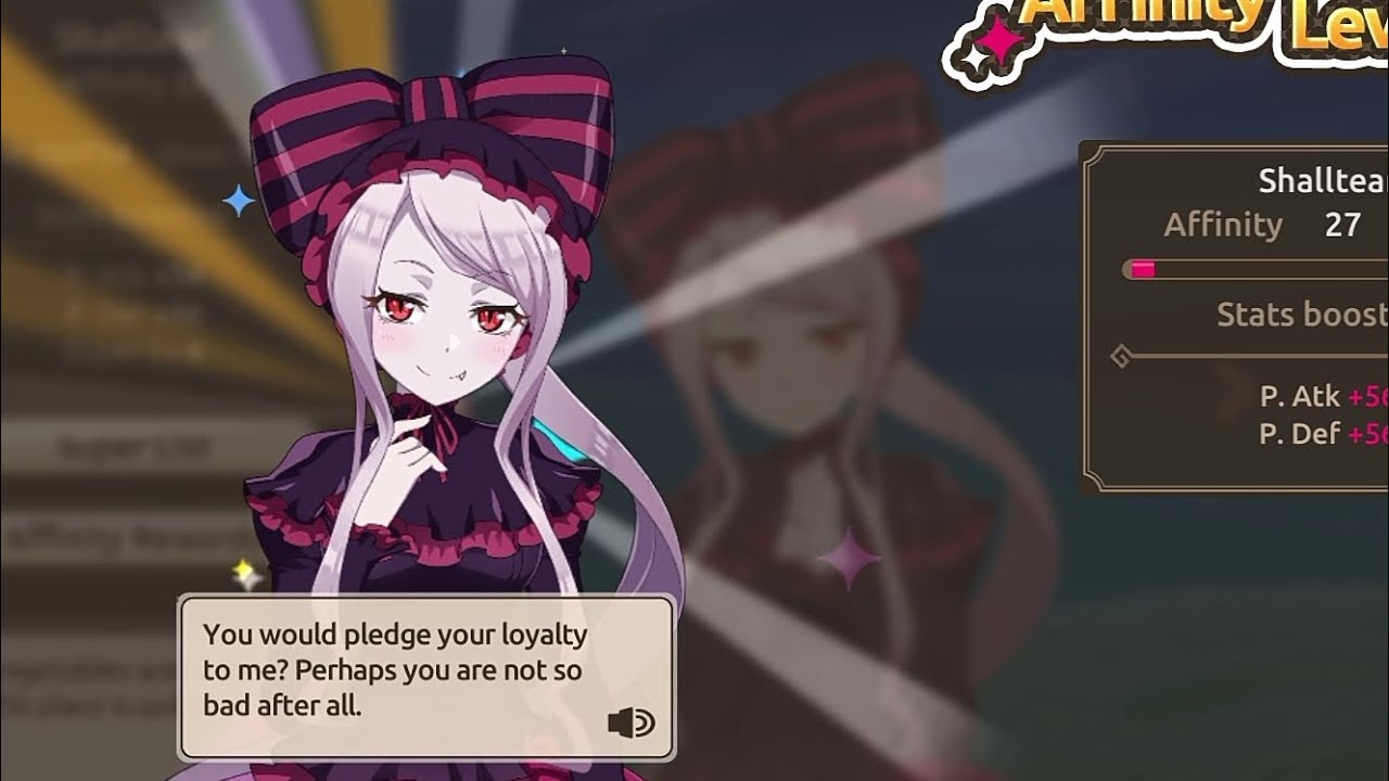 Konosuba Fantastic Days Affinity Level Up Phrase Overlord Shalltear 2 (CV: Sumire Uesaka) - YouTube