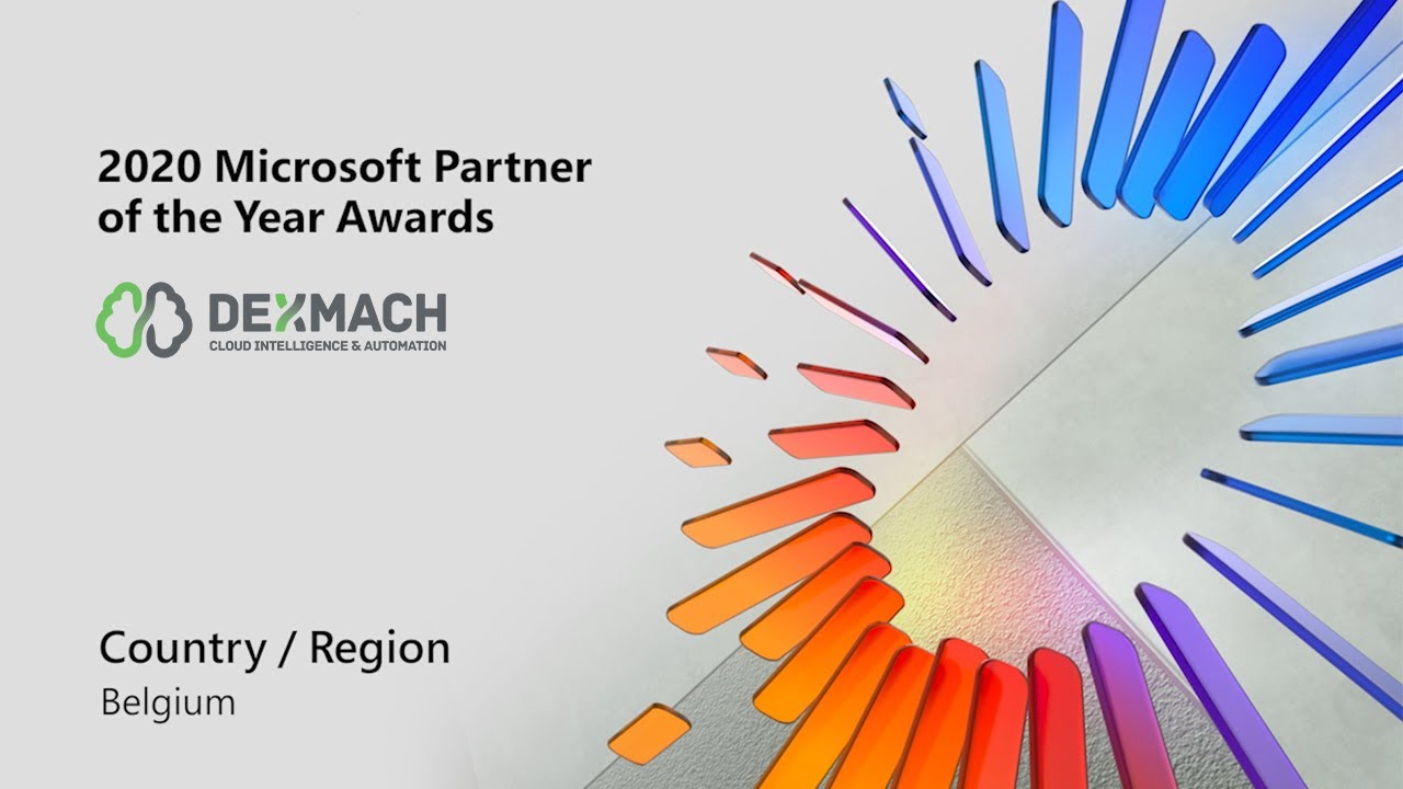 DexMach Winner 2020 Microsoft Partner of the Year Award Belgium - YouTube
