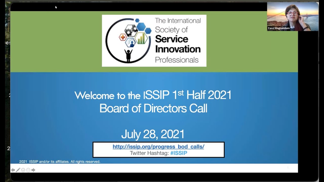 20210728 Progress Update With Board All Welcome ISSIP Event Series ...