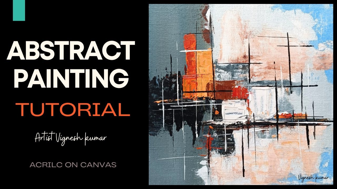 Easy Abstract Acrylic Painting Technique | LEARN ABSTRACT PAINTING ...