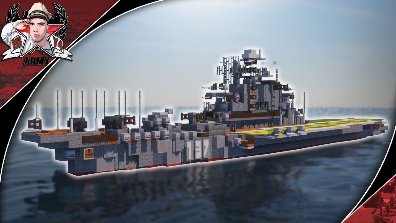 Minecraft: Cold War Novorossiysk | Kiev-Class Aircraft Carrier Tutorial ...