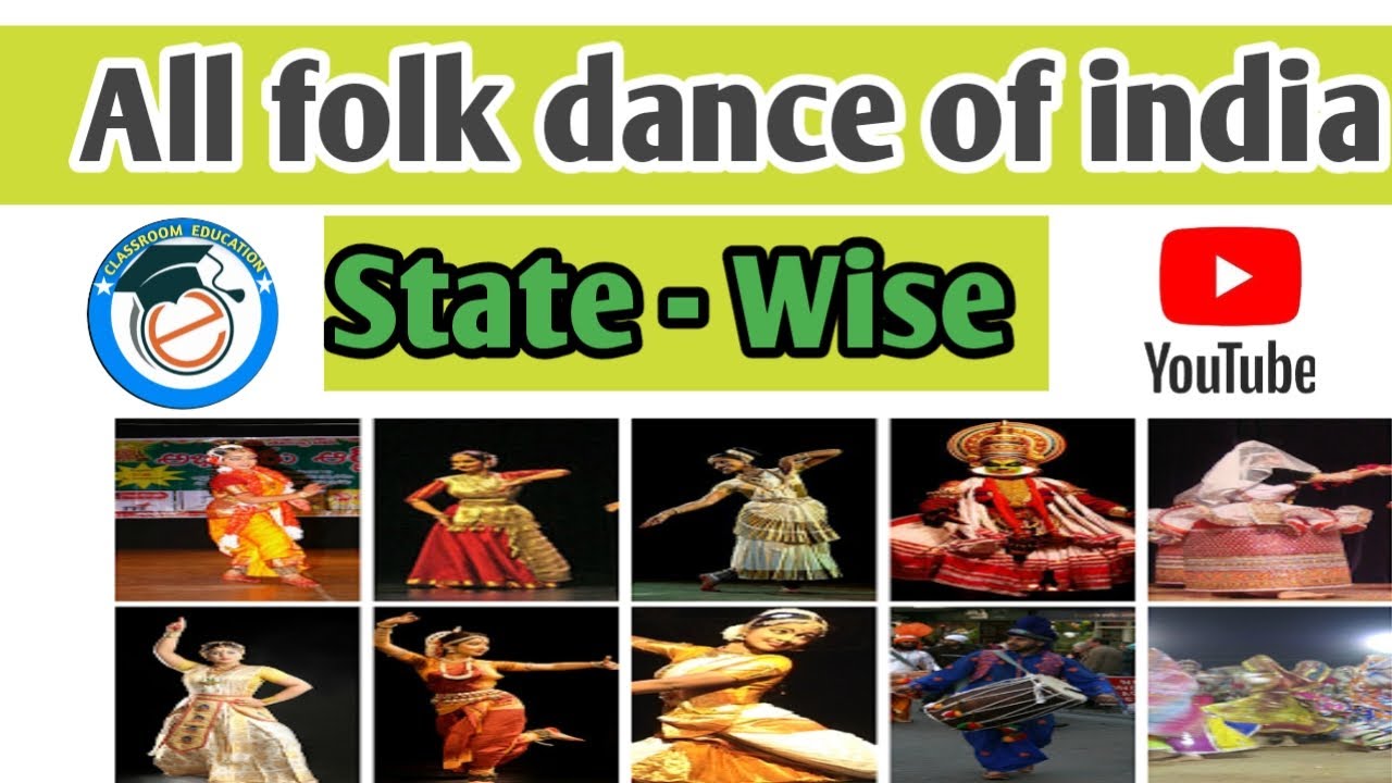 Folk Dance of All states || States - wise all important for Competitive ...