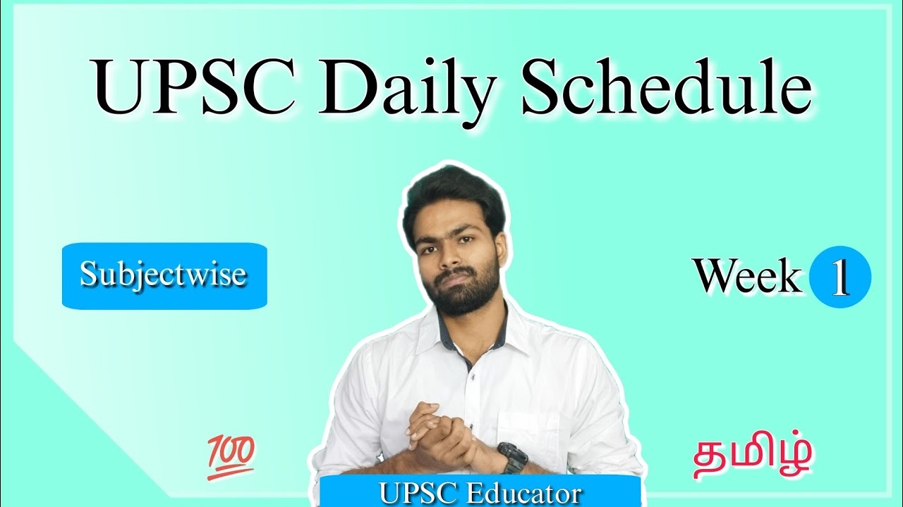 Daily Schedule for Complete UPSC Preparation #upsctamil # ...