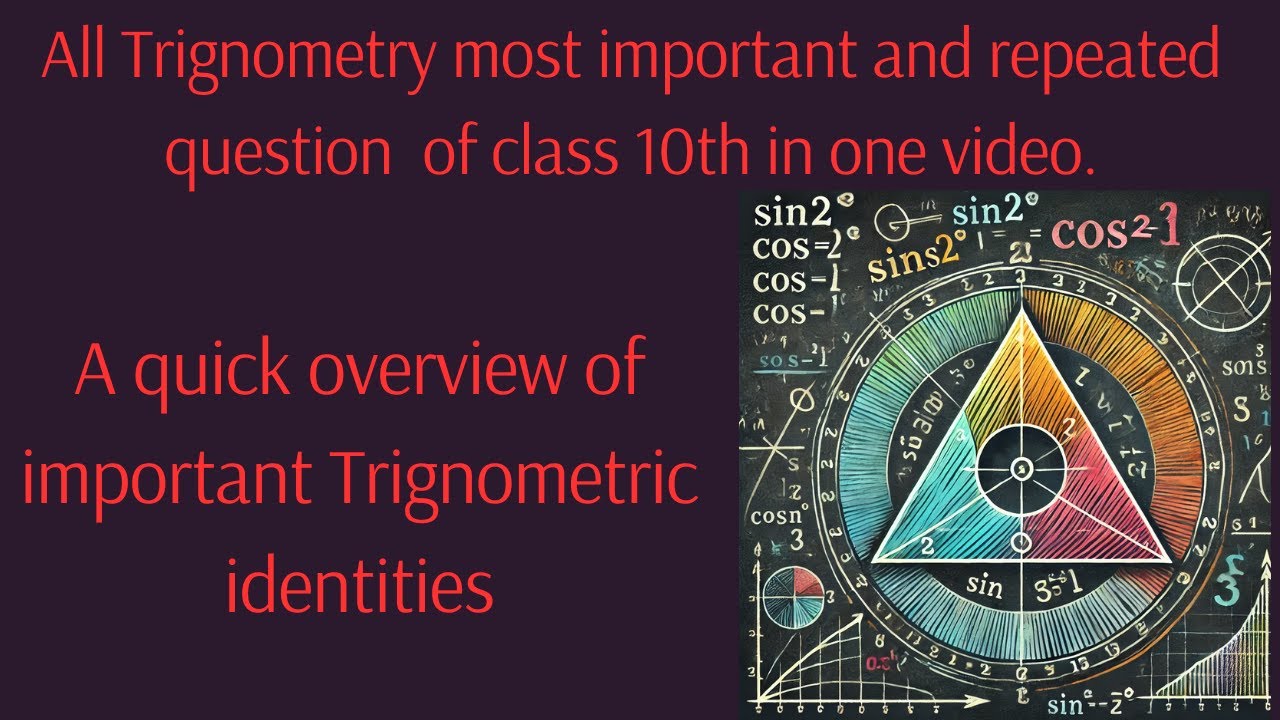 Trigonometric most important and repeated PYQs of class 10th CBSE - YouTube