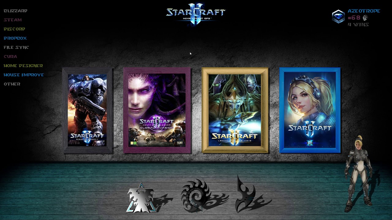 StarCraft 2 Animated Wallpaper and 1v1 ladder rank (Rainmeter skins ...
